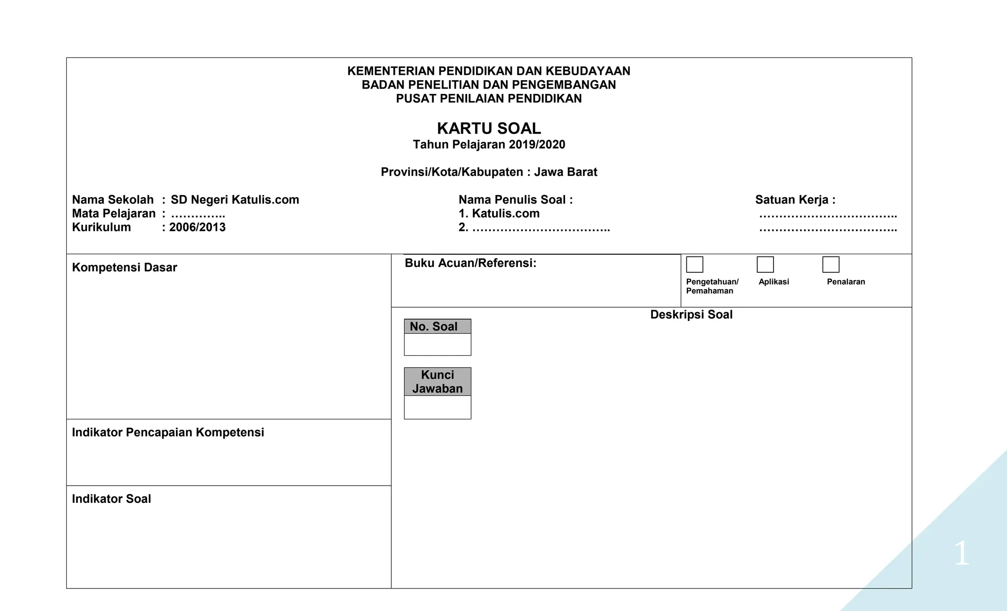 16. Format Kartu Soal k13 - katulis.com.doc