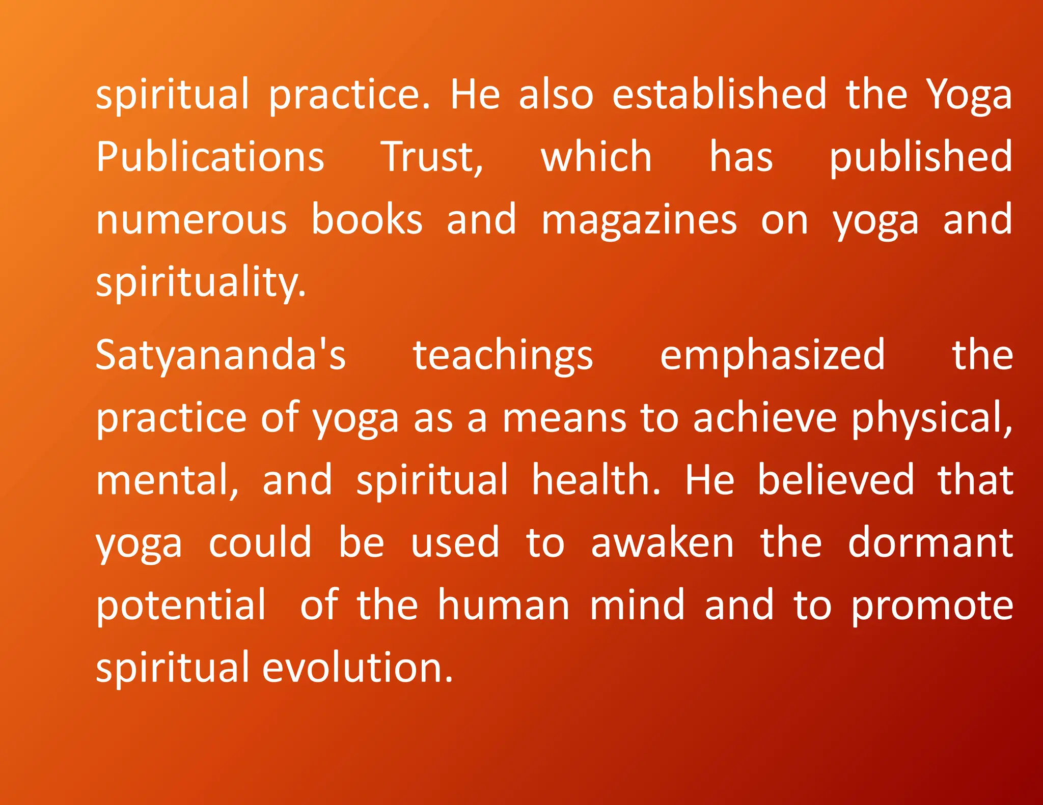 Swami Satyananda Saraswati Life History and his Teachings | PPT