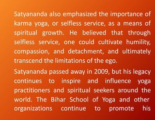 Swami Satyananda Saraswati Life History and his Teachings | PPTX