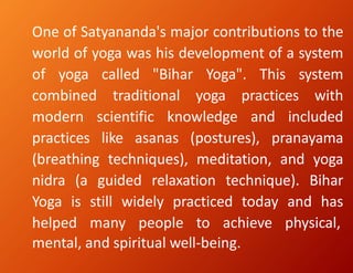 Swami Satyananda Saraswati Life History and his Teachings | PPTX