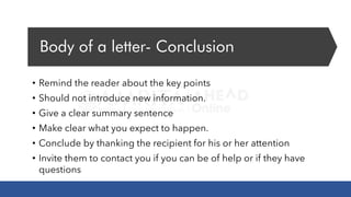 16. Letter writing | PPT