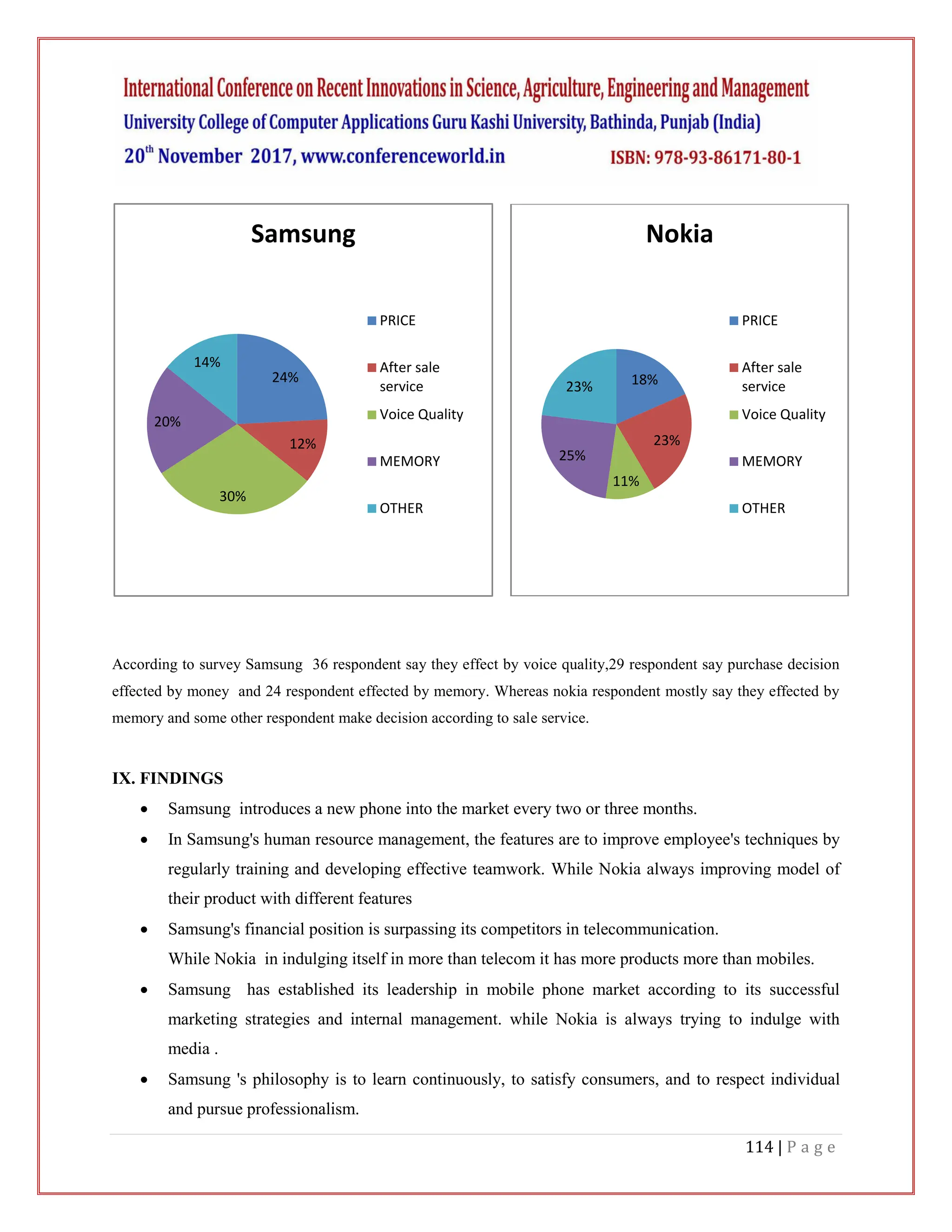 Comparison between nokia and Samsung | PDF