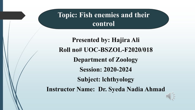 Fish enemies and their control in aquaculture | PPT