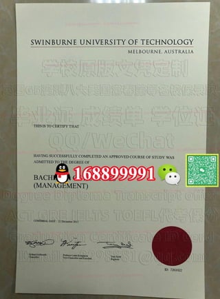 Swinburne University of Technology degree offer diploma Transcript | PDF