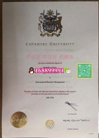 Coventry University degree offer diploma Transcript | PDF