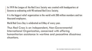 red-cross PPT. A humanitarian organization | PDF