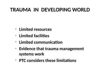 16. Assesment of a trauma patient in emergencyppt | PPT