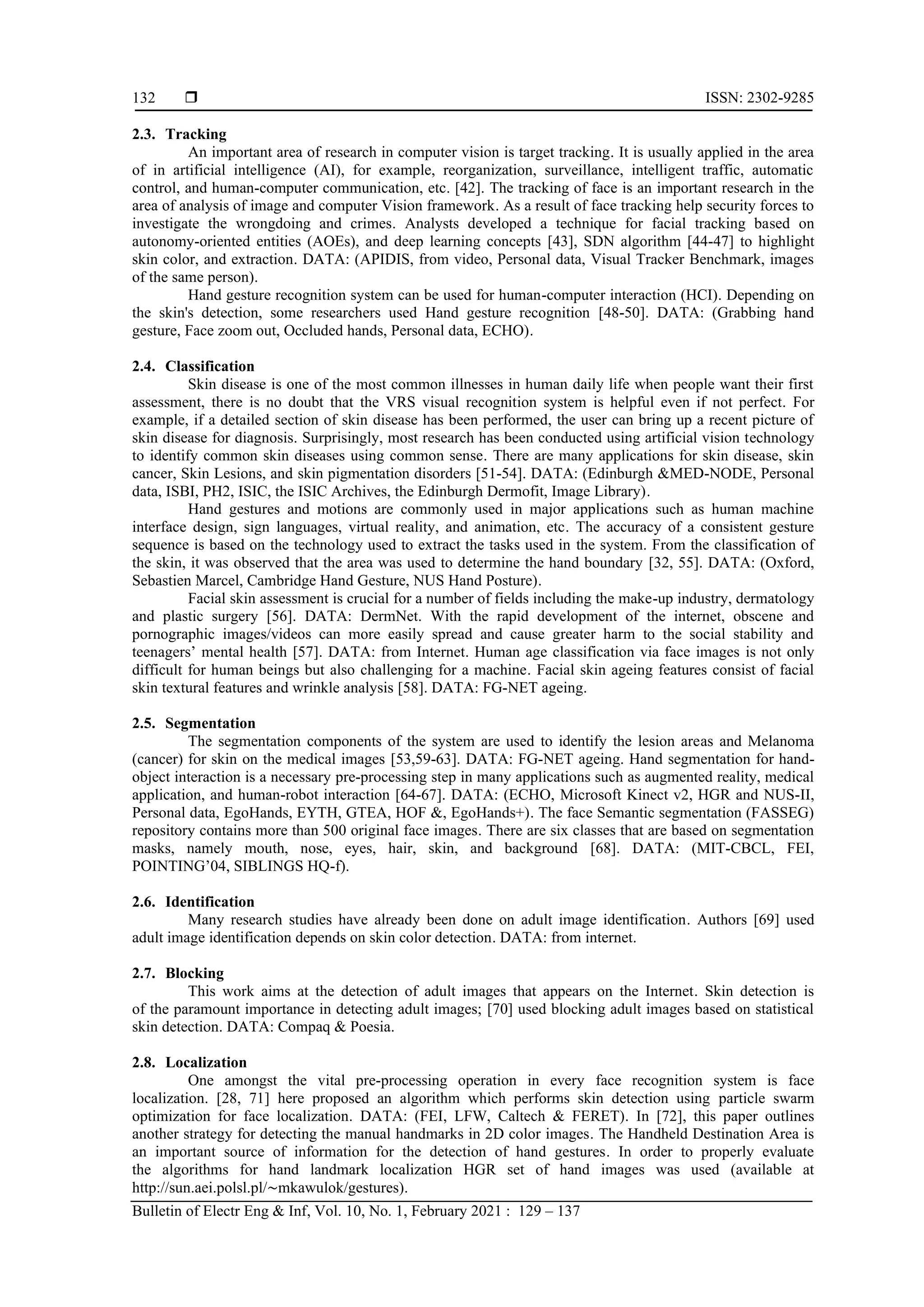 A Review Of Human Skin Detection Applications Based On Image Processing Pdf Skin And