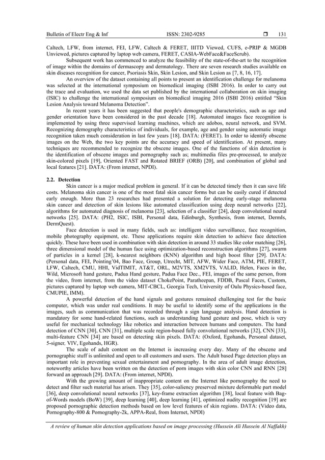 A Review Of Human Skin Detection Applications Based On Image Processing Pdf Skin And