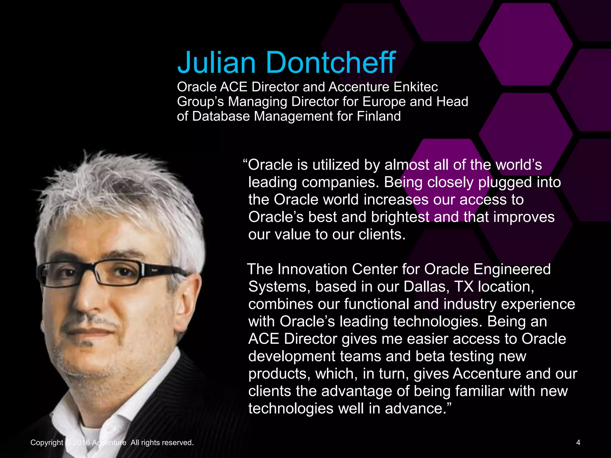 Accenture Enkitec Group: Oracle database and Engineered Systems | PPTX