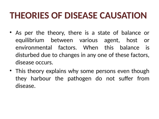 Concept of health and disease , disease causation | PPT