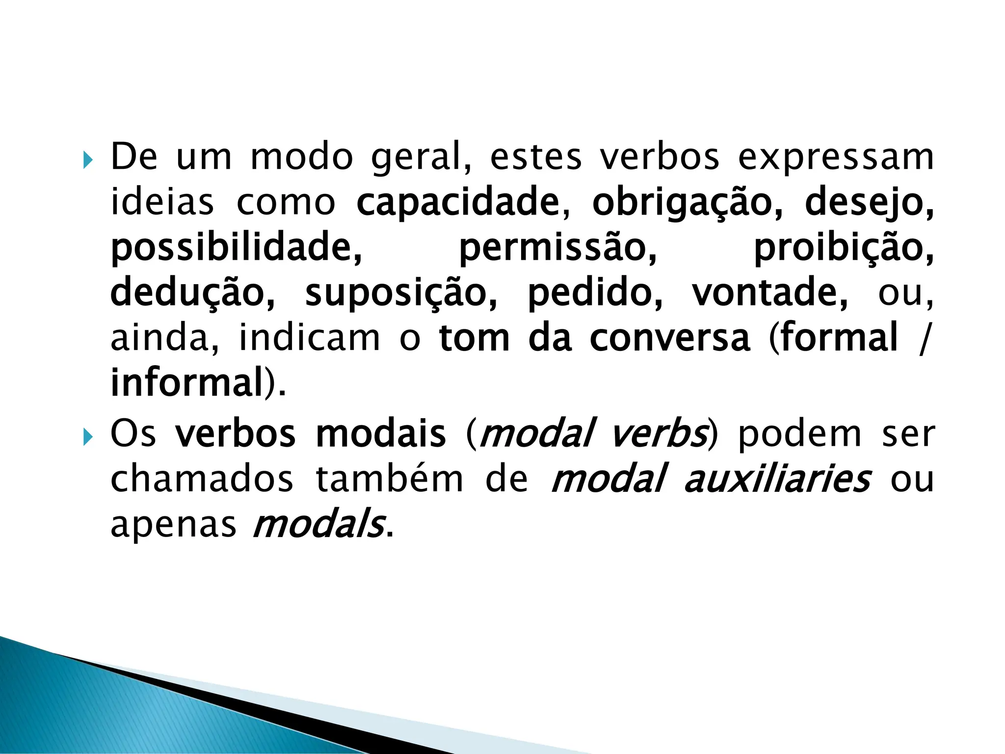 Modal verbs - good slide for practing Modal verbs | PDF