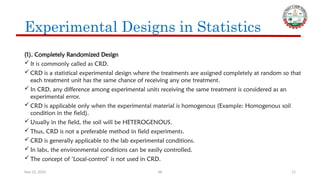 Experimental Design of a research design | PPTX