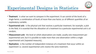 Experimental Design of a research design | PPTX
