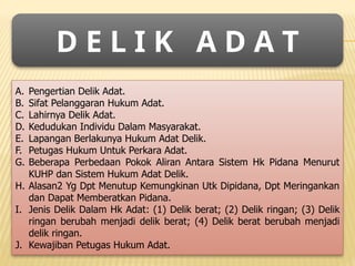 16. ilmu hukum mahasiswa s1 DELIK ADAT.pptx