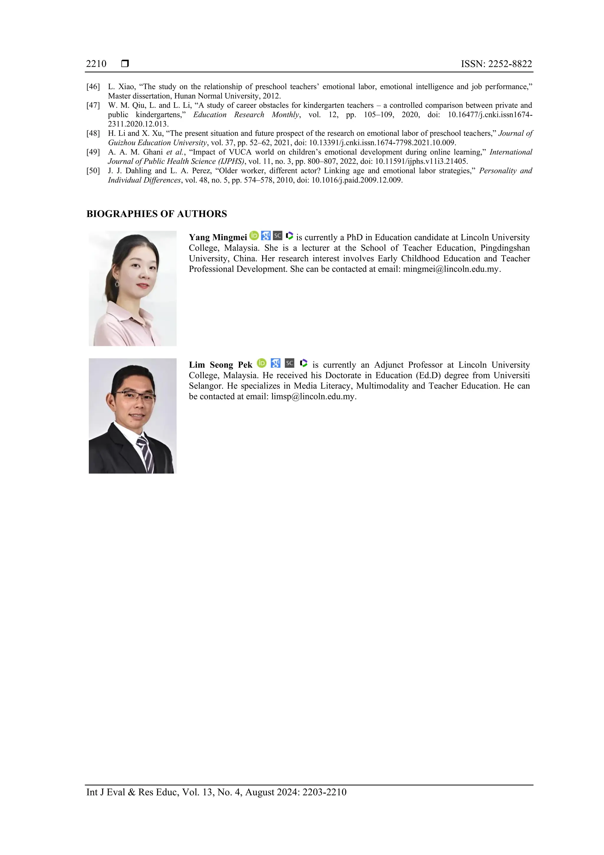 Relationship between emotional labor and job satisfaction: a study on preschool teachers | PDF