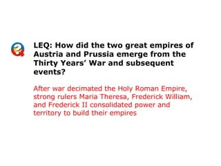 (16.4) absolutism rise of austria and prussia | PPT