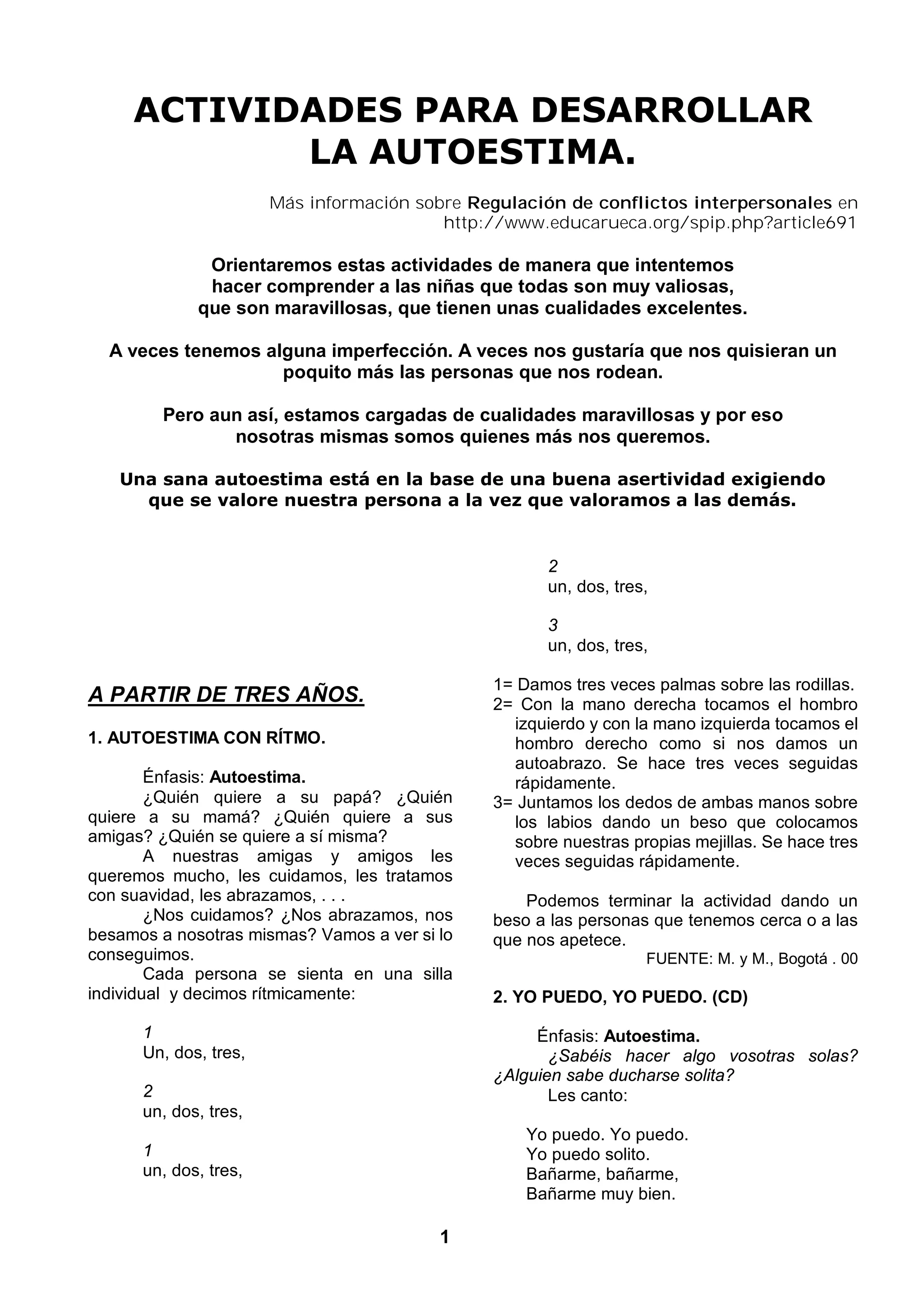 16 actividades-de-autoestima | PDF