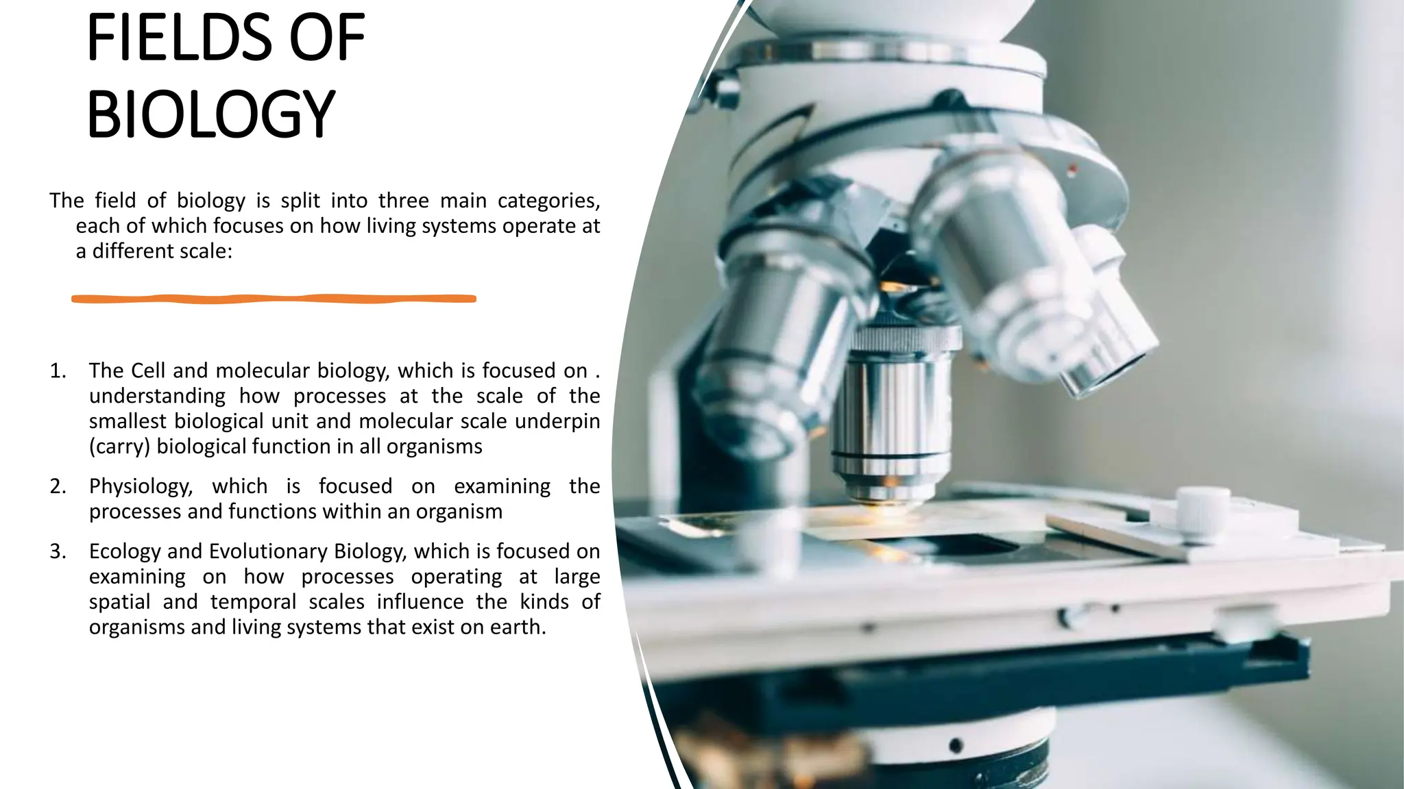 Basic concepts of biology Basic definition branches Main branches cell ...