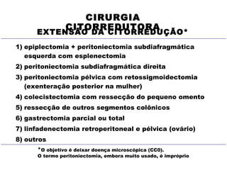 16 cirurgia citorredutora e quimioterapia intraperitoneal hipertérmica ...