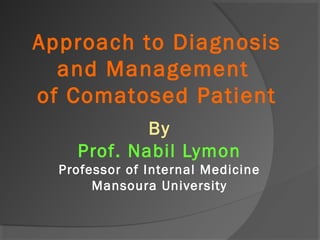 comatosed patient | PPT