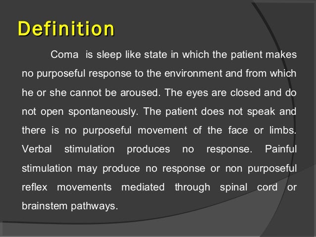 comatosed patient