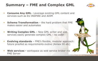 FME and Complex GML: INSPIRE and AIXM | PPTX