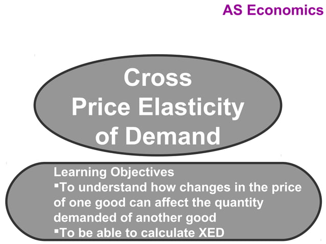 Cross price elasticity of demand | PPT