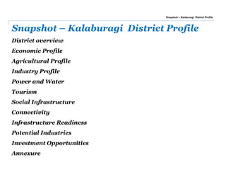Kalburagi District profile | PPT