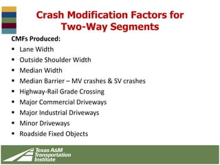 Safety Analysis Tool for Six-Lane and One-Way Urban Streets | PPT