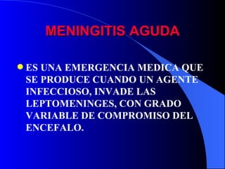 16. meningitis aguda 2004 | PPT