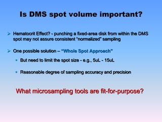 16 microsampling tools for quantitative dried matrix spotting joe siple ...