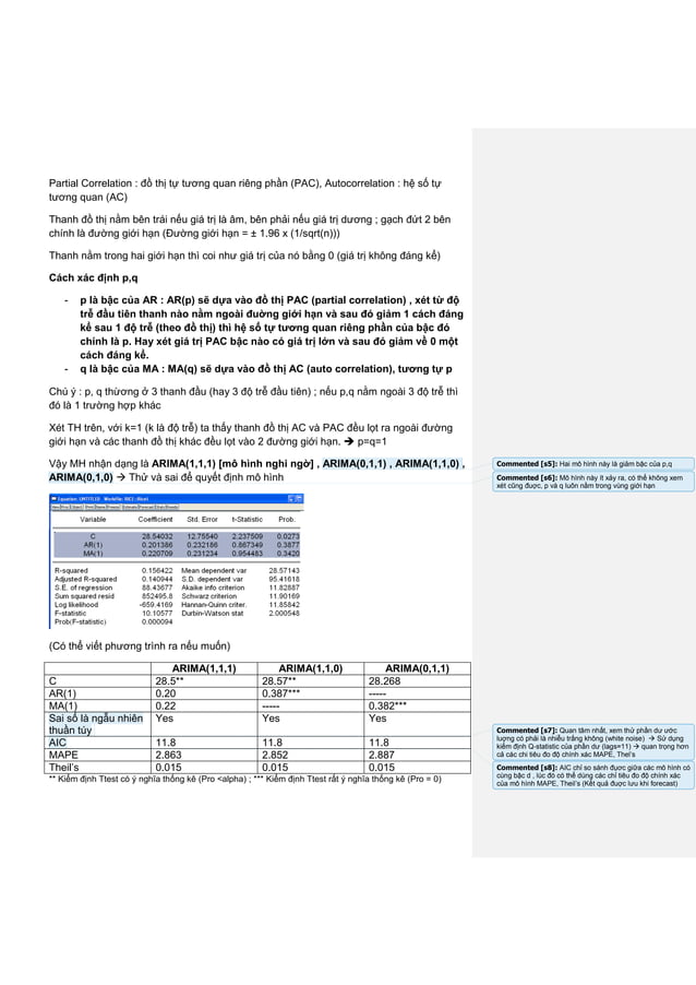 Mô hình dự báo ARIMA | PDF