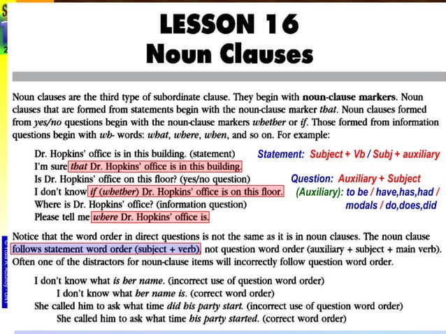 16-noun-clauses (ENGLISH GRAMMAR) THE BEST WAY TO LEARN BETTER ENGLISH ...