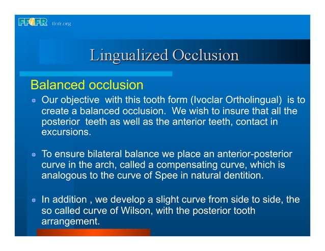16.occlusal schemes lingualized occlusion | PDF