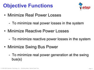 ETAP - optimal power flow (OPF) | PDF