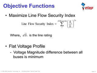 ETAP - optimal power flow (OPF) | PDF | Computer Software and Applications | Computing