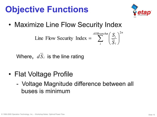 ETAP - optimal power flow (OPF) | PDF | Computer Software and Applications | Computing