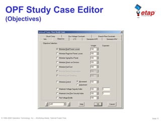 ETAP - optimal power flow (OPF) | PDF | Computer Software and ...