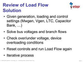ETAP - optimal power flow (OPF) | PDF
