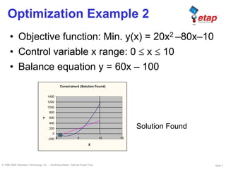 ETAP - optimal power flow (OPF) | PDF