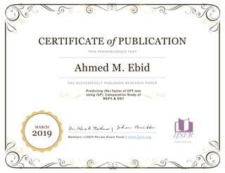 Predicting (Nk) factor of (CPT) test using (GP): Comparative Study of ...