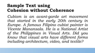 Properties of a Well-Written Text_Coherence and Cohesion.pptx
