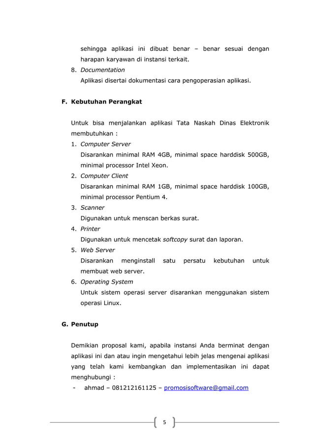 16 proposal tnde - tata naskah dinas elektronik | PDF