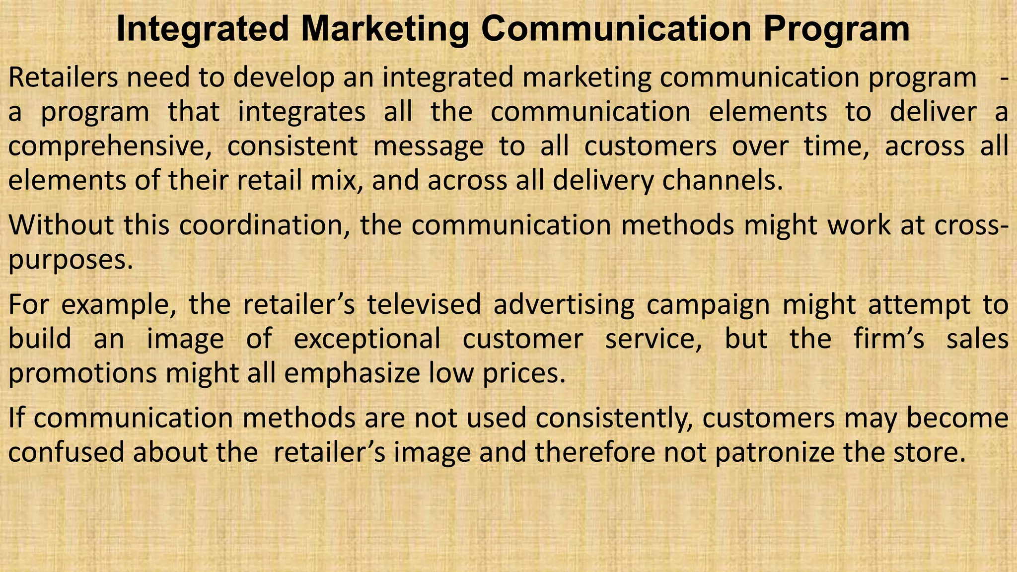 16 retail communication mix | PPTX