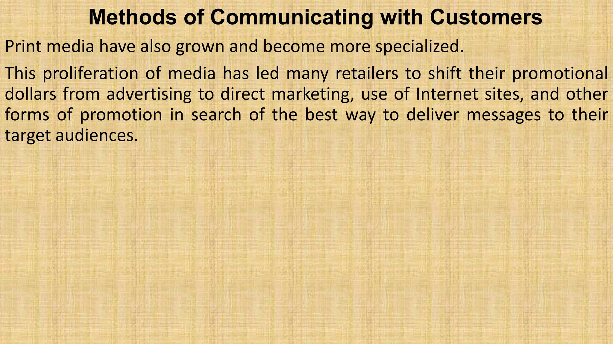 16 retail communication mix | PPTX