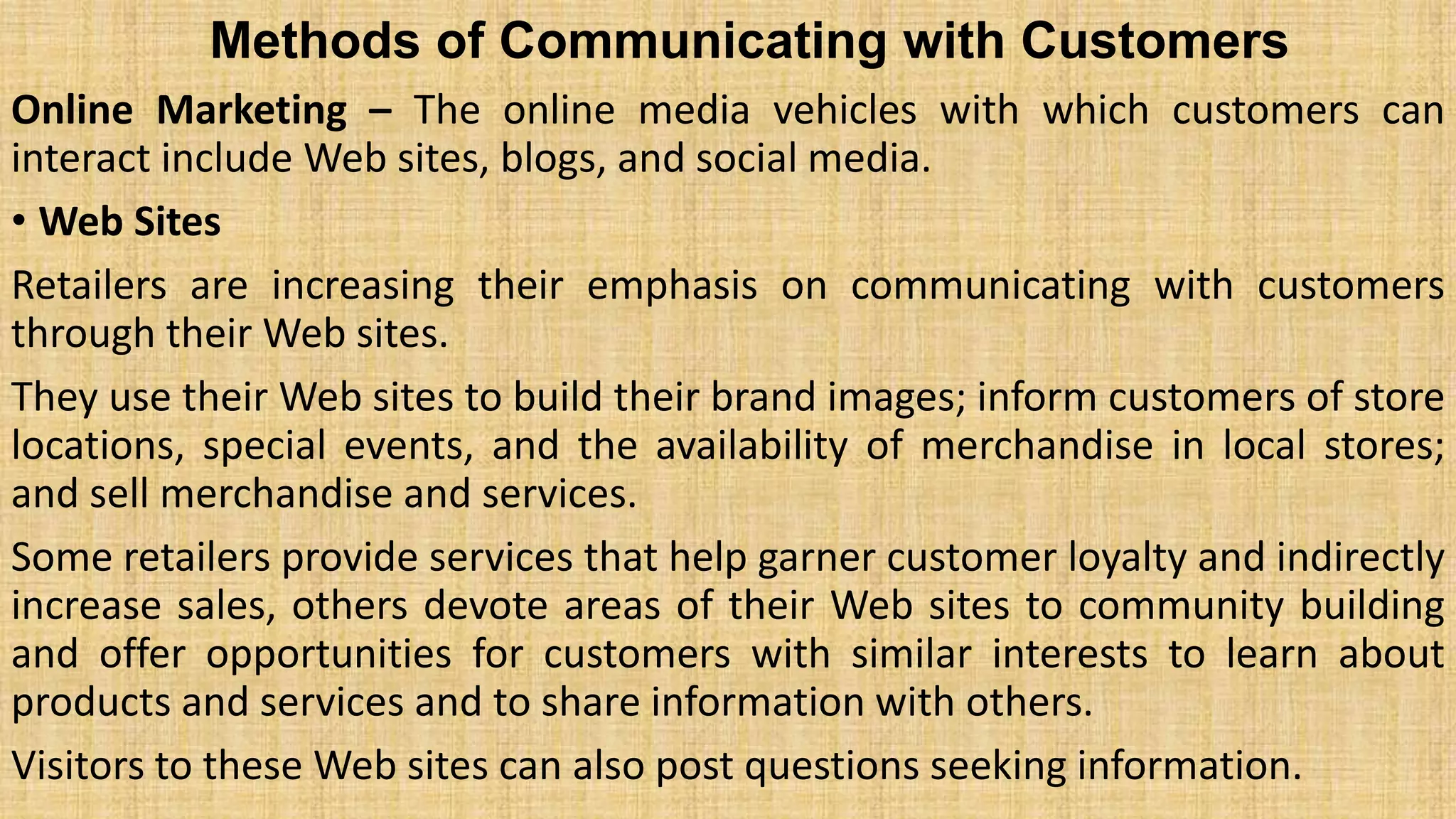 16 retail communication mix | PPTX