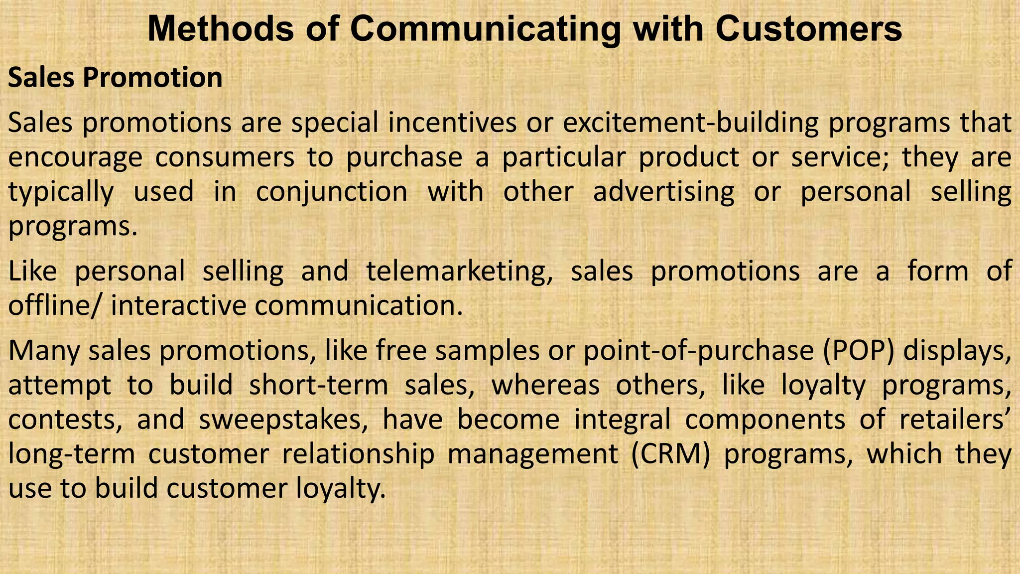 16 retail communication mix | PPTX