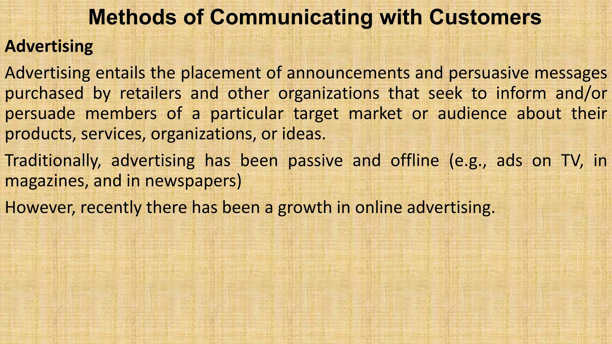 16 retail communication mix | PPTX