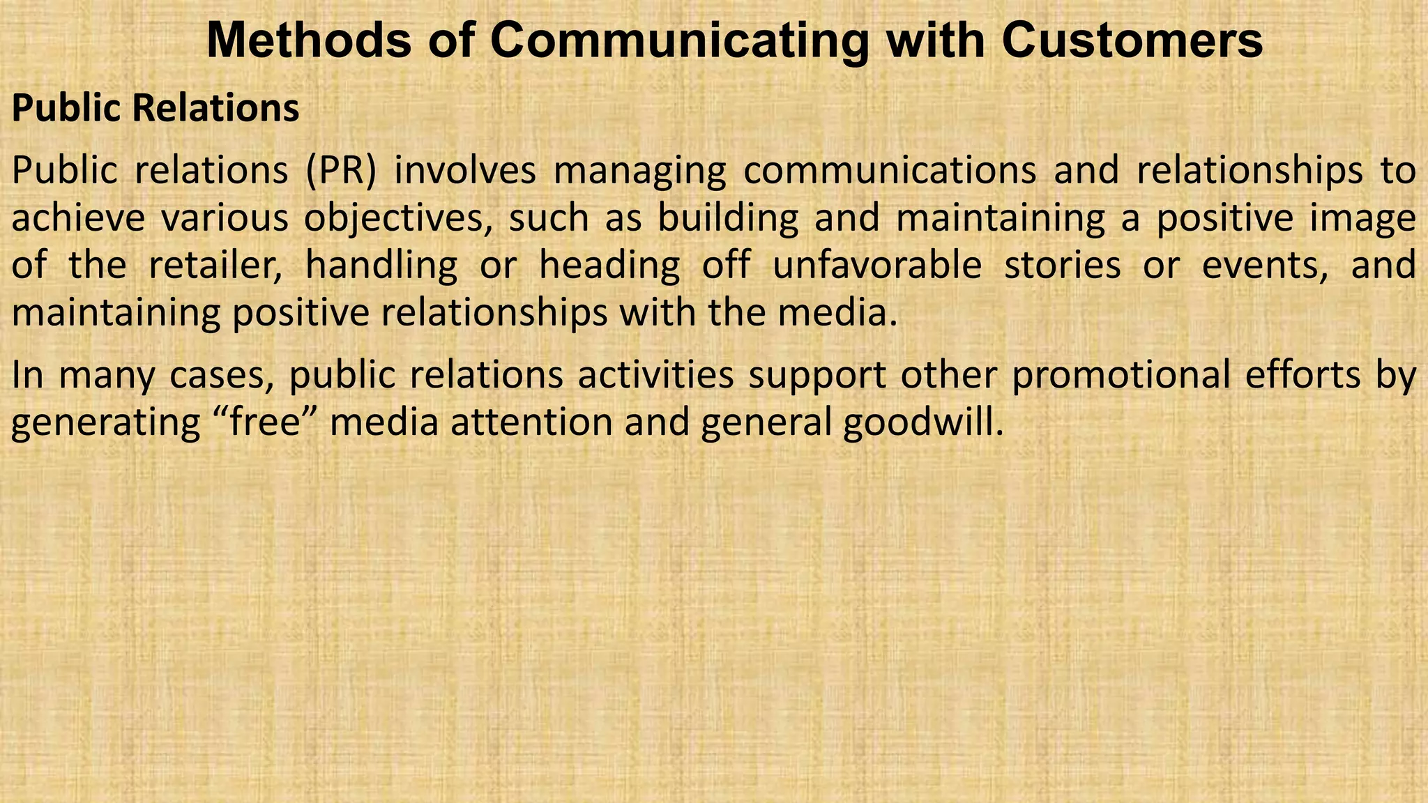 16 retail communication mix | PPTX